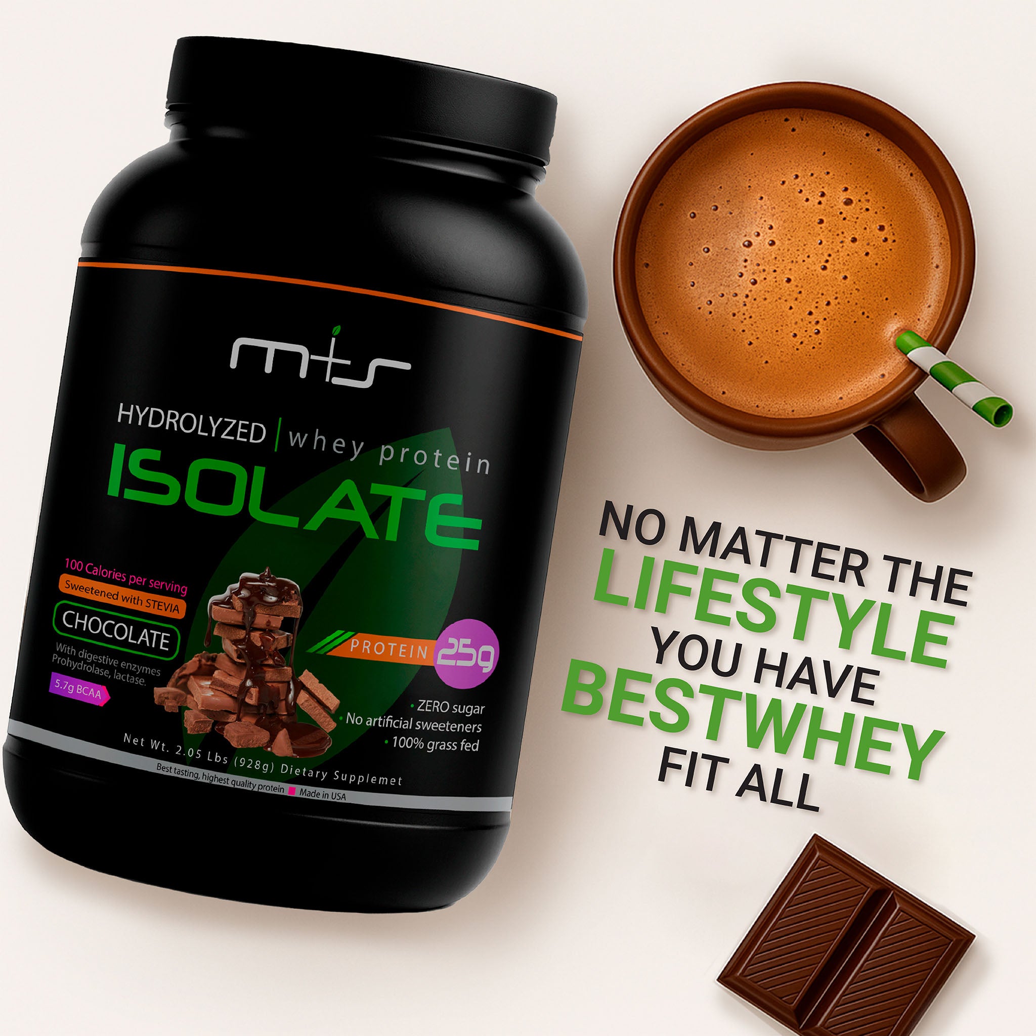 Hydrolyzed Whey Protein Isolate Chocolate | MPluss Protein Powder – Mpluss